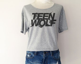 Teen Wolf Logo Series Women Top Wide Crop T-shirt Fashion