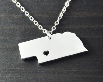 Popular items for nebraska necklace on Etsy
