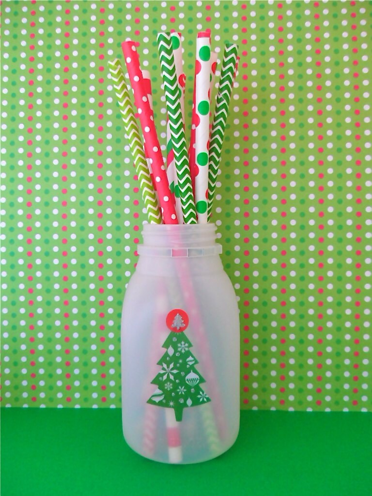 SALE 15 ADORABLE Christmas Tree Plastic Milk Bottles for