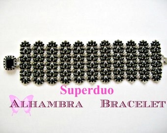 Tutorial Superduo Bracelet Peyote Art Deco Instant Pattern