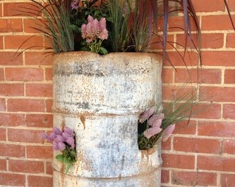 rustic planter box, plant pot, garden feature, garden planter
