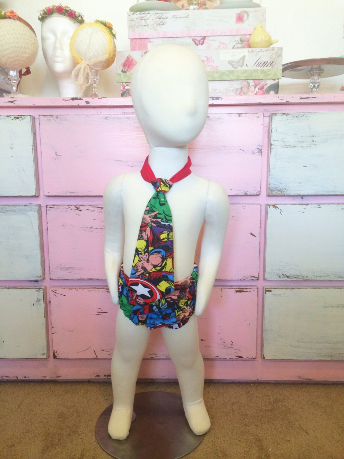 Marvel Super Hero Diaper Cover and Tie Cake by CoolCraftyMomma