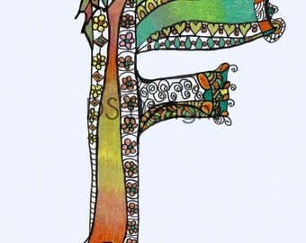 Popular items for letter f art on Etsy