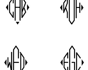 Popular items for shape monogram on Etsy