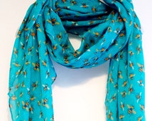 Popular items for blue scarf on Etsy