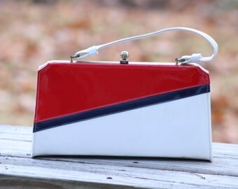 Popular items for red white blue purse on Etsy