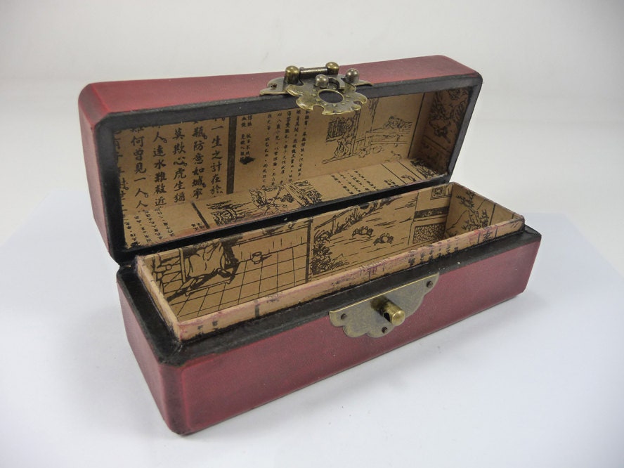 SALE Japanese Style Decorated Box -Birds & Flowers- ZEN Design -Wood ...