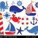 Nautical Clipart Clip Art Anchor Clipart Whale Clipart