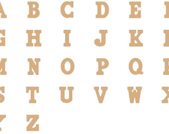 6 to 14 inch Letters Wood Cut Out Unfinished Wooden Letters Block Font