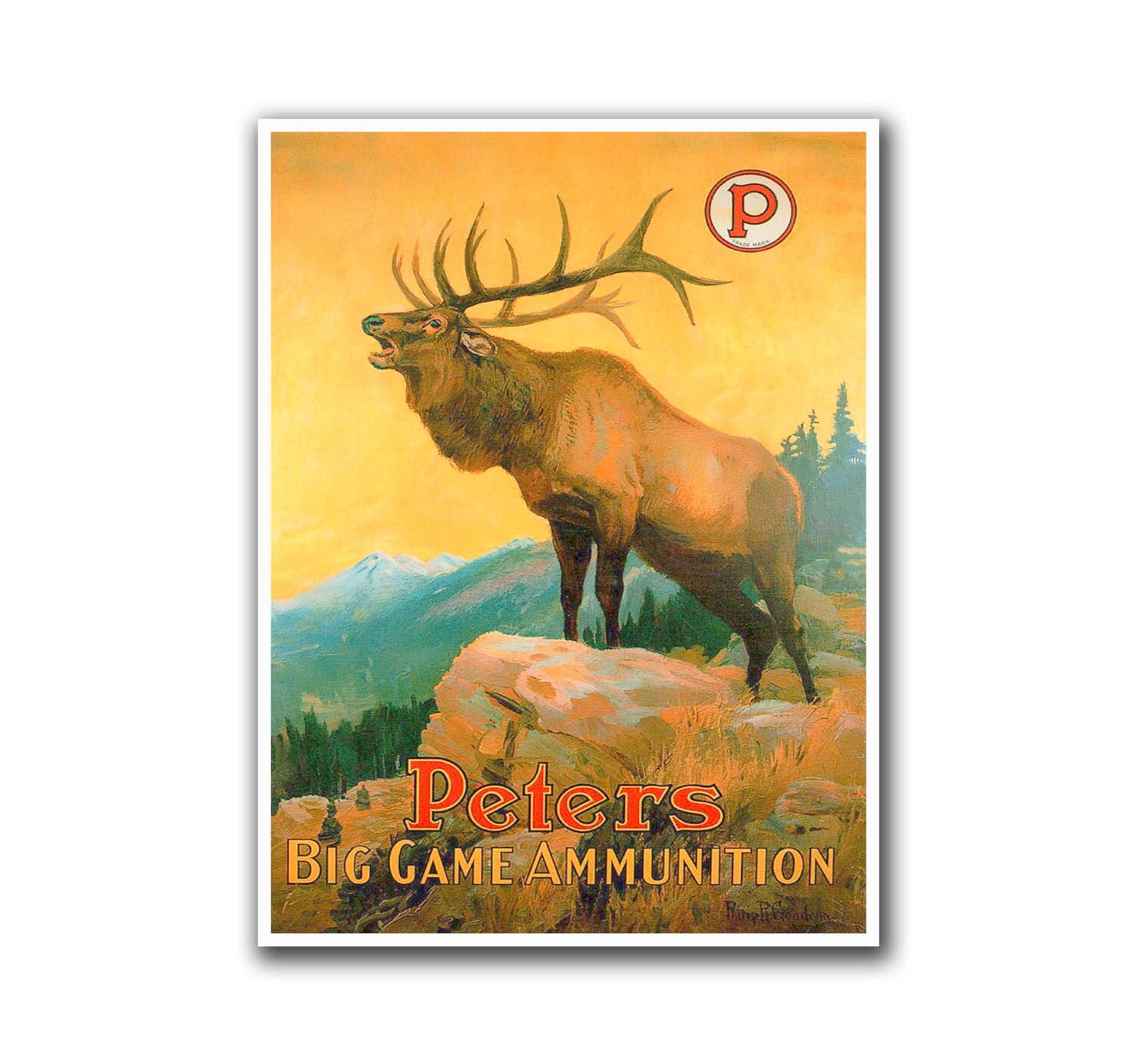 Mancave Decor Hunting Art Fishing Poster Vintage Print H3