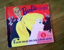 Rare Barbie Record set and Book with Lyrics to Songs - 2 Records