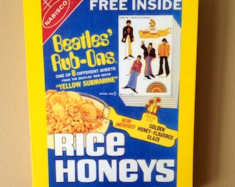 Yellow box cereal | Etsy