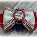 PHILADELPHIA PHILLIES leather baseball headband/hair clip red