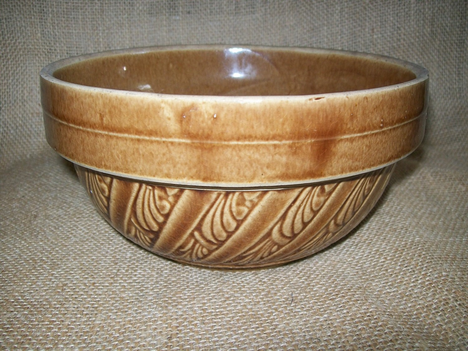 Bowl Vintage Brown Pottery Serving – Haute Juice