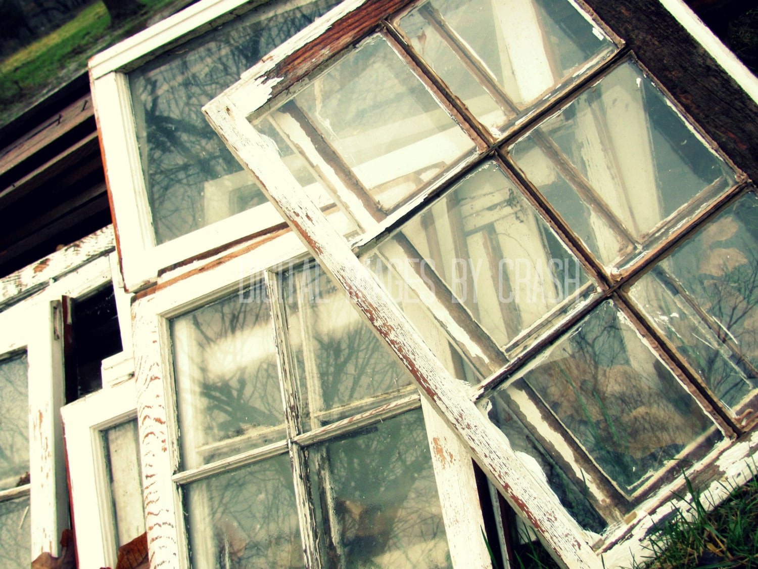 Window Photo Old Windows Farmhouse Farm by DigitalImagesbyCrash