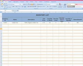 Popular items for inventory list on Etsy