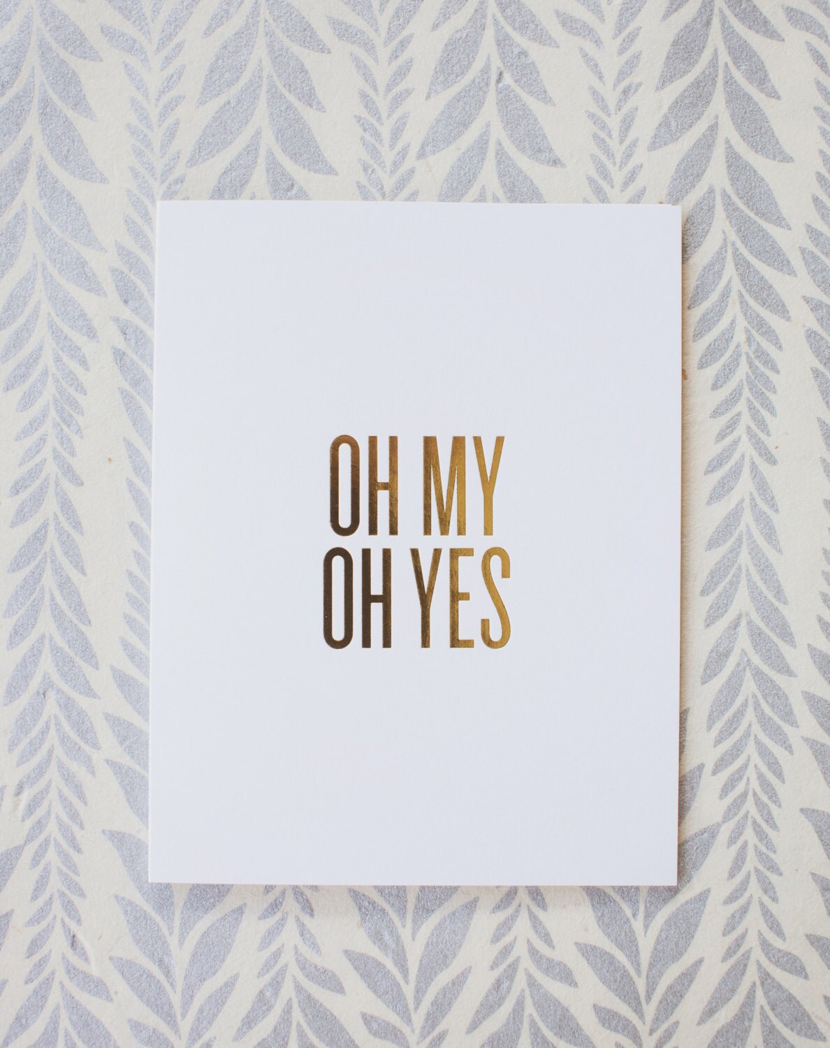 Oh My Oh Yes Card By Rbtlpaper On Etsy