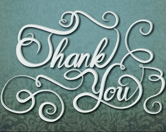 Popular items for hand lettered thanks on Etsy