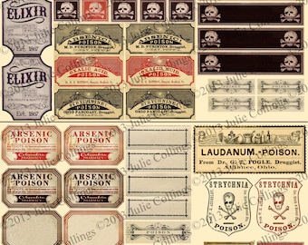 Unique poison stickers related items | Etsy