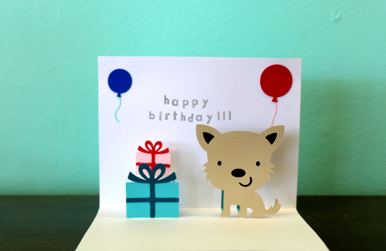 Pop Up Card Dog Birthday Card