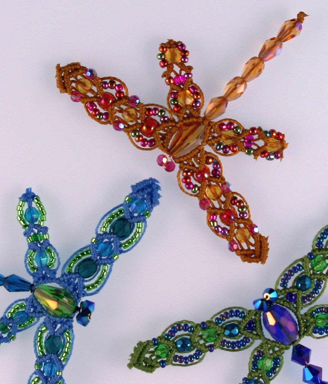 Micro-Macrame Dragonfly Brooch or Hair Accessory Tutorial