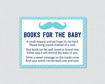 Mustache book insert | Etsy