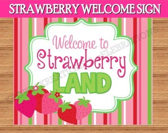 Popular items for strawberry signs on Etsy