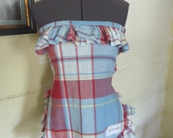 upcycled clothing, handmade top, recycled pillowcase, recycled fabric ...