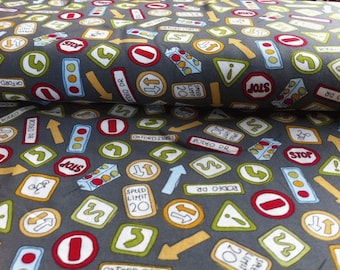 Traffic sign fabric | Etsy