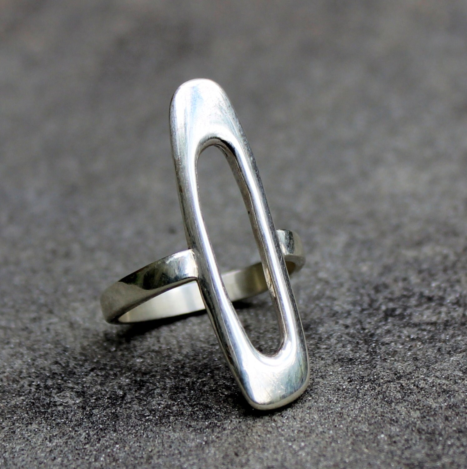 Sterling Silver Ring Modern Sterling Silver Ring Mod Metal