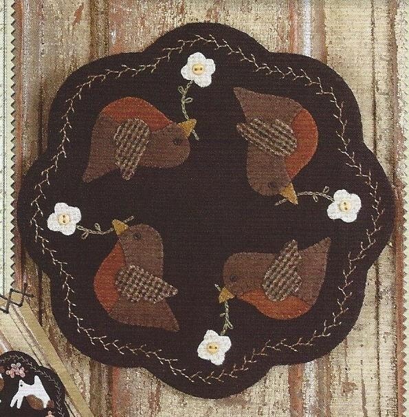 Primitive Folk Art Wool Applique Pattern: Folk by PrimFolkArtShop