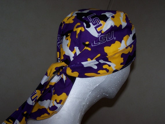 College Football LSU Camo purple and gold by SusieBugsNeedle