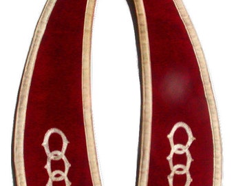 Vintage Fraternal Ceremonial ODD FELLOWS Collar Sash IOOF Red