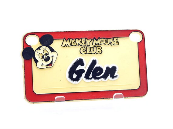 Vintage Mickey Mouse Bicycle License Plates Glen