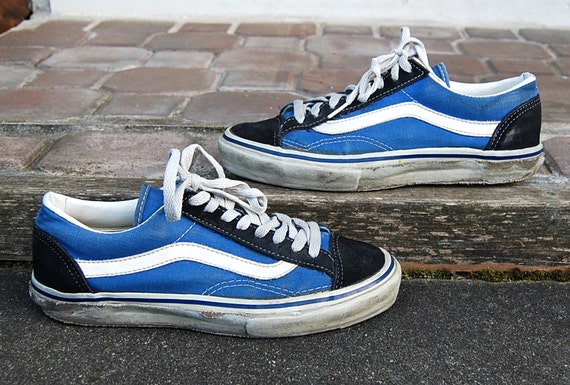 Vtg 80's Vans Skate Shoes Canvas Made in USA by EmeraldCityRetro