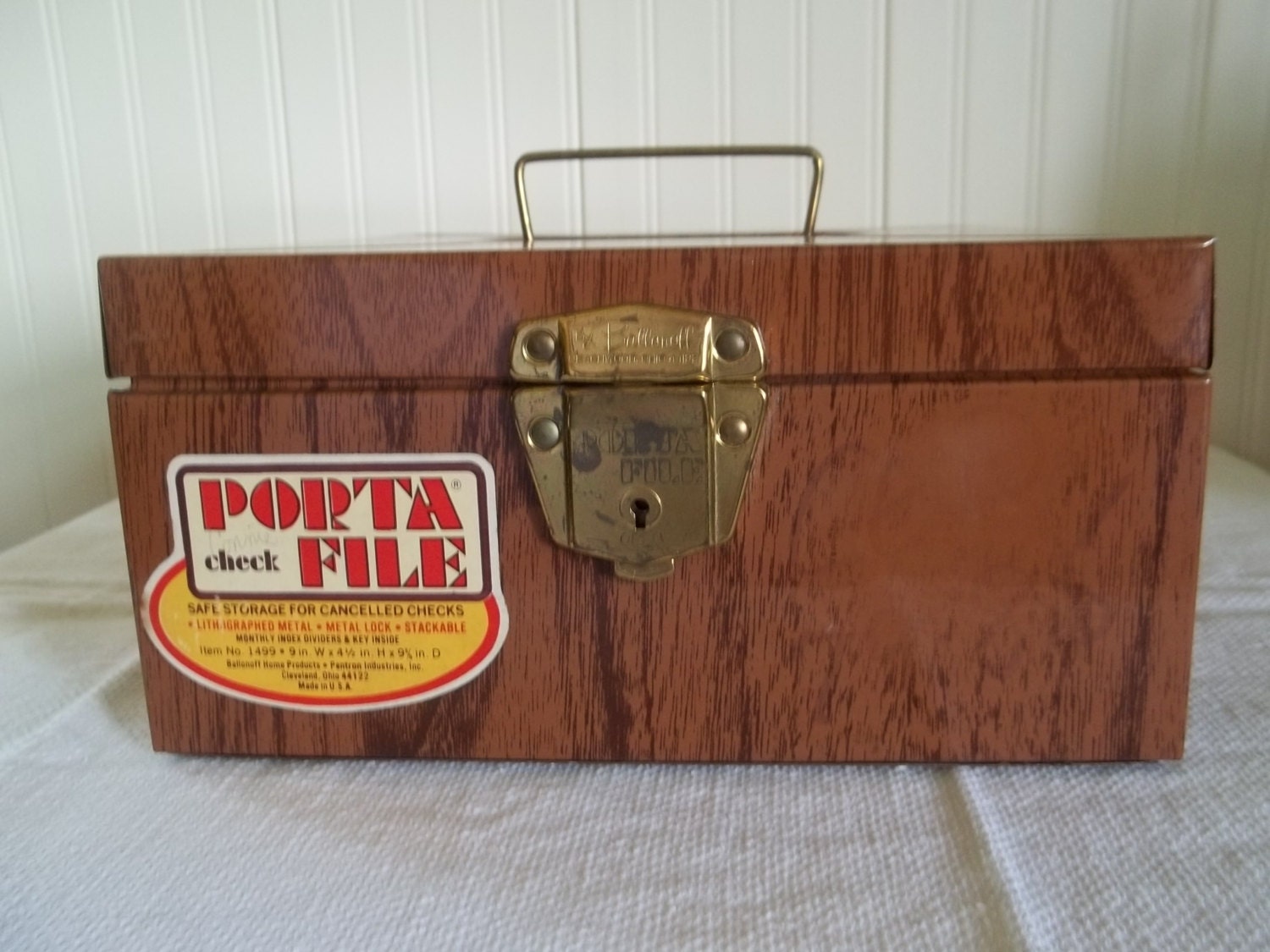 VINtaGe Metal Porta-Check-File Box Includes Index Cards – Haute Juice
