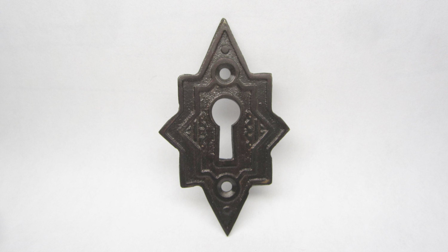 Starburst Design Keyhole Escutcheon Metal Plate Ornate Architectual ...
