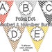 Primary Color Polka Dot Alphabet and Number Bunting by comincioli
