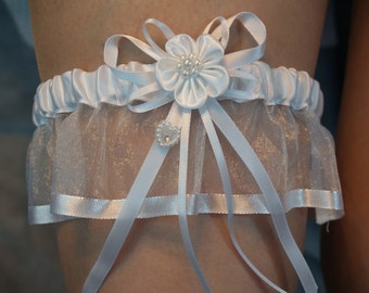 Ivory Lace Garter Set Bridal White Lace Garter Set by NewBrideCo