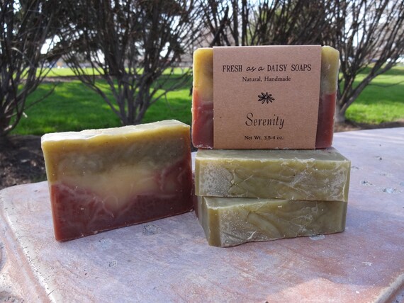Serenity Stress Relief Soap Aromatherapy by FreshAsaDaisySoaps