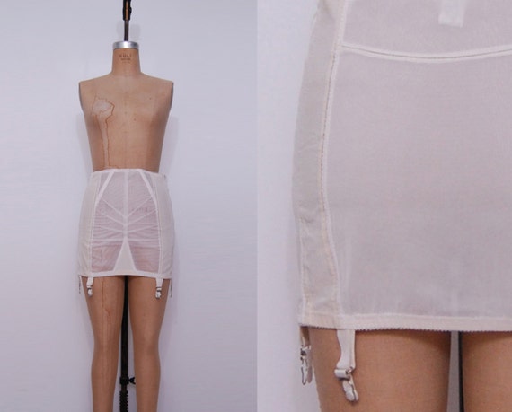 1950s 1960s Treo Girdle Garter Vintage 50s 60s Ivory Pin Up