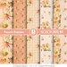 Digital Paper Peach Digital Paper Pack Daisies Floral