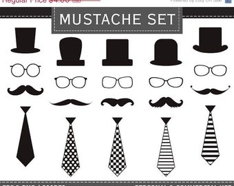 Popular items for mustache clipart on Etsy