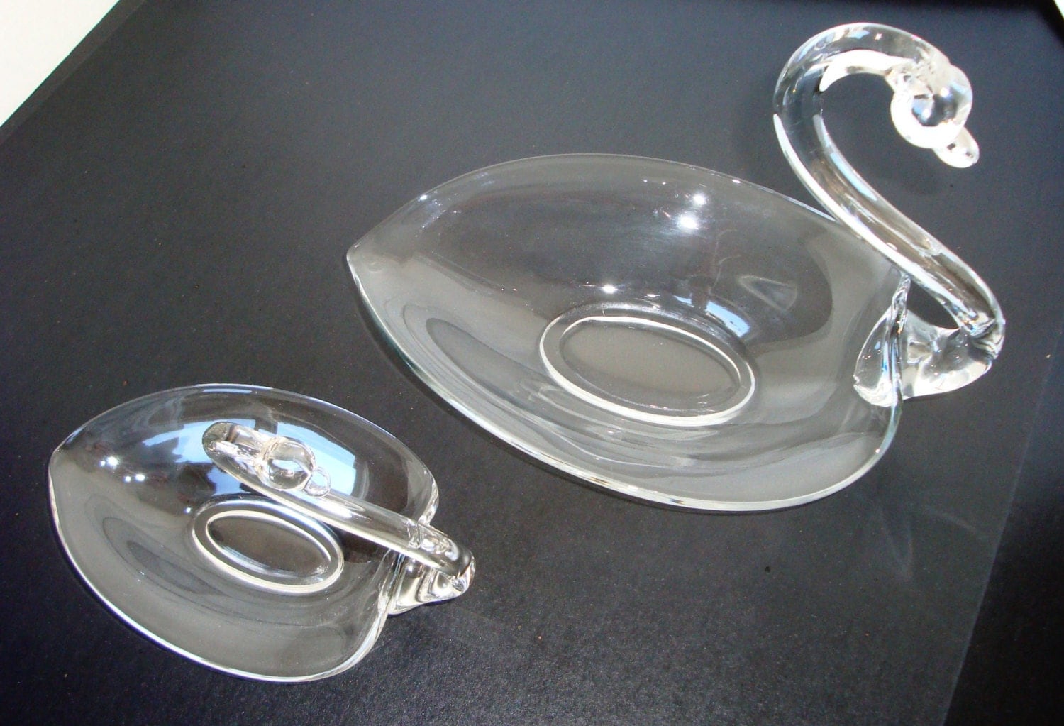 Duncan Miller Glass Swan Glass Swans Vintage Duncan Miller