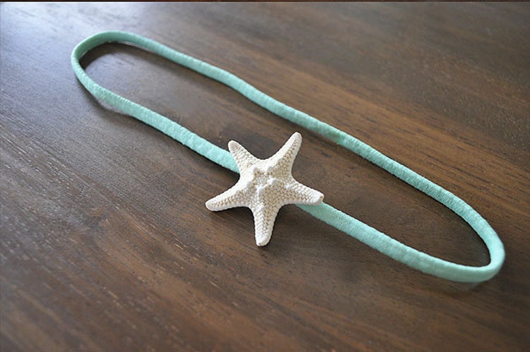Starfish Headband Beach Headband Mermaid Hair by saltyandsandy