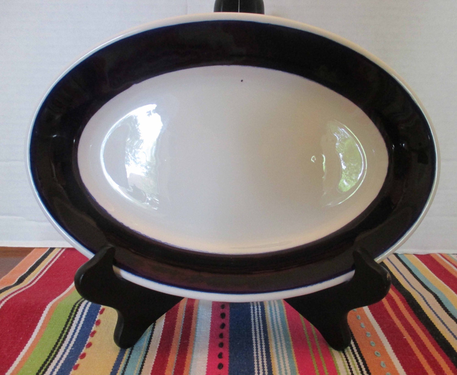 Jackson China Restaurant Diner Ware Cobalt Blue Band on White