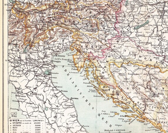 1898 Territory of the Austro-Hungarian Monarchy at the end of