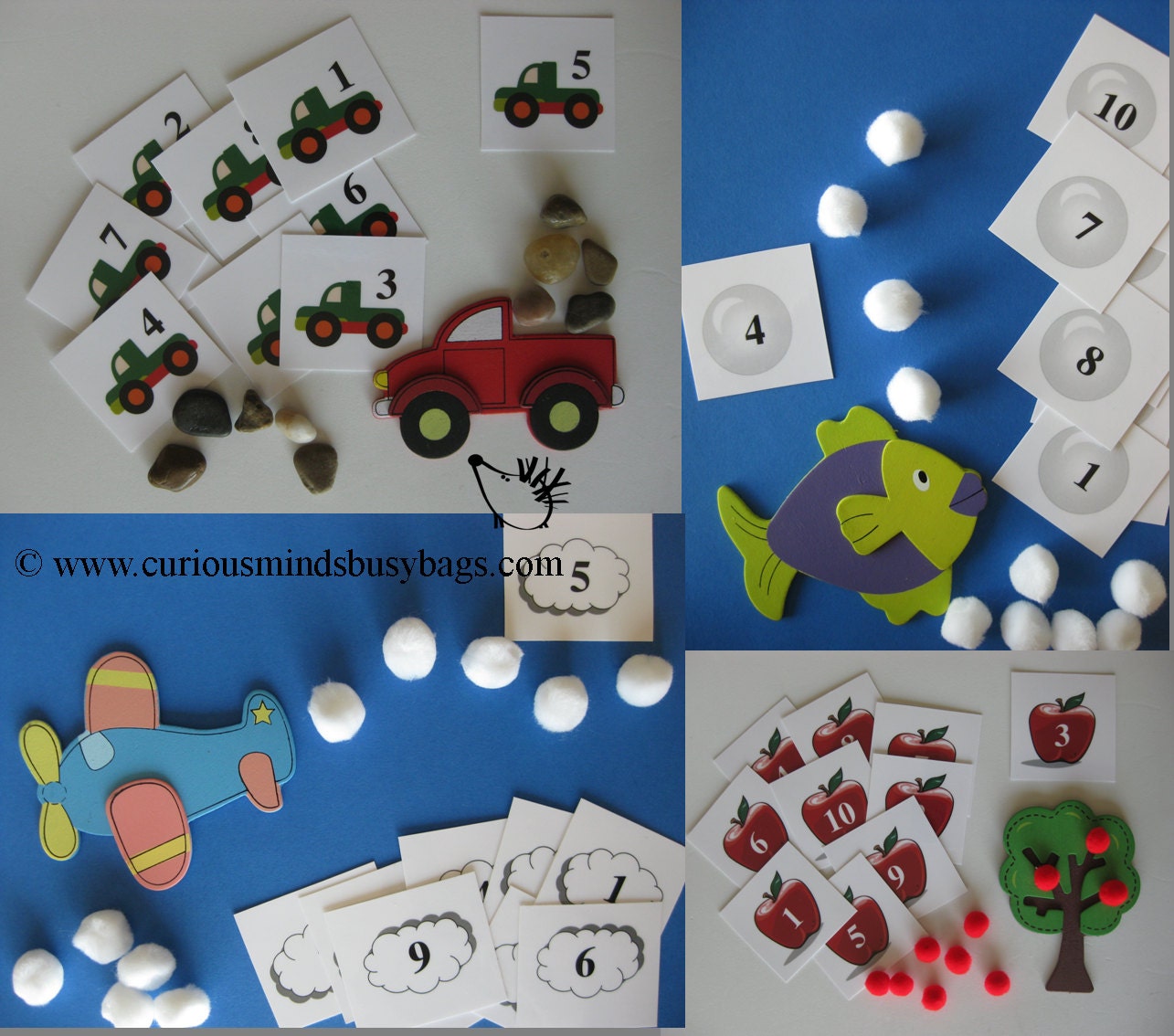 Number Fill-in Busy Bag for Number Recognition without