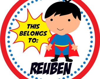 Popular items for superhero name tag on Etsy