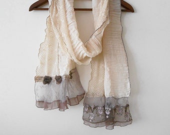 Popular items for cream colored scarf on Etsy